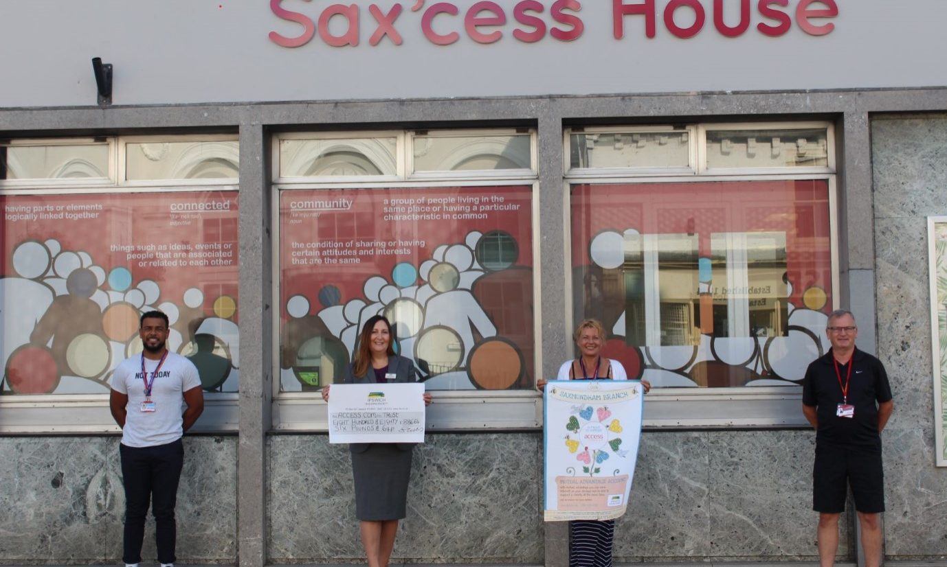 Saxmundham branch delighted to donate to the Access Community Trust - Suffolk Building Society